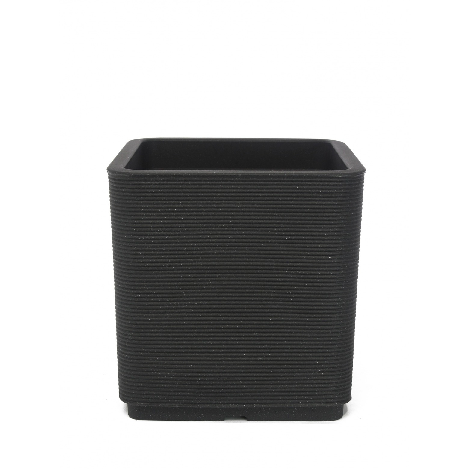 Grand pot cubique gris anthracite 40 cm - Jardinières - Artiplantes