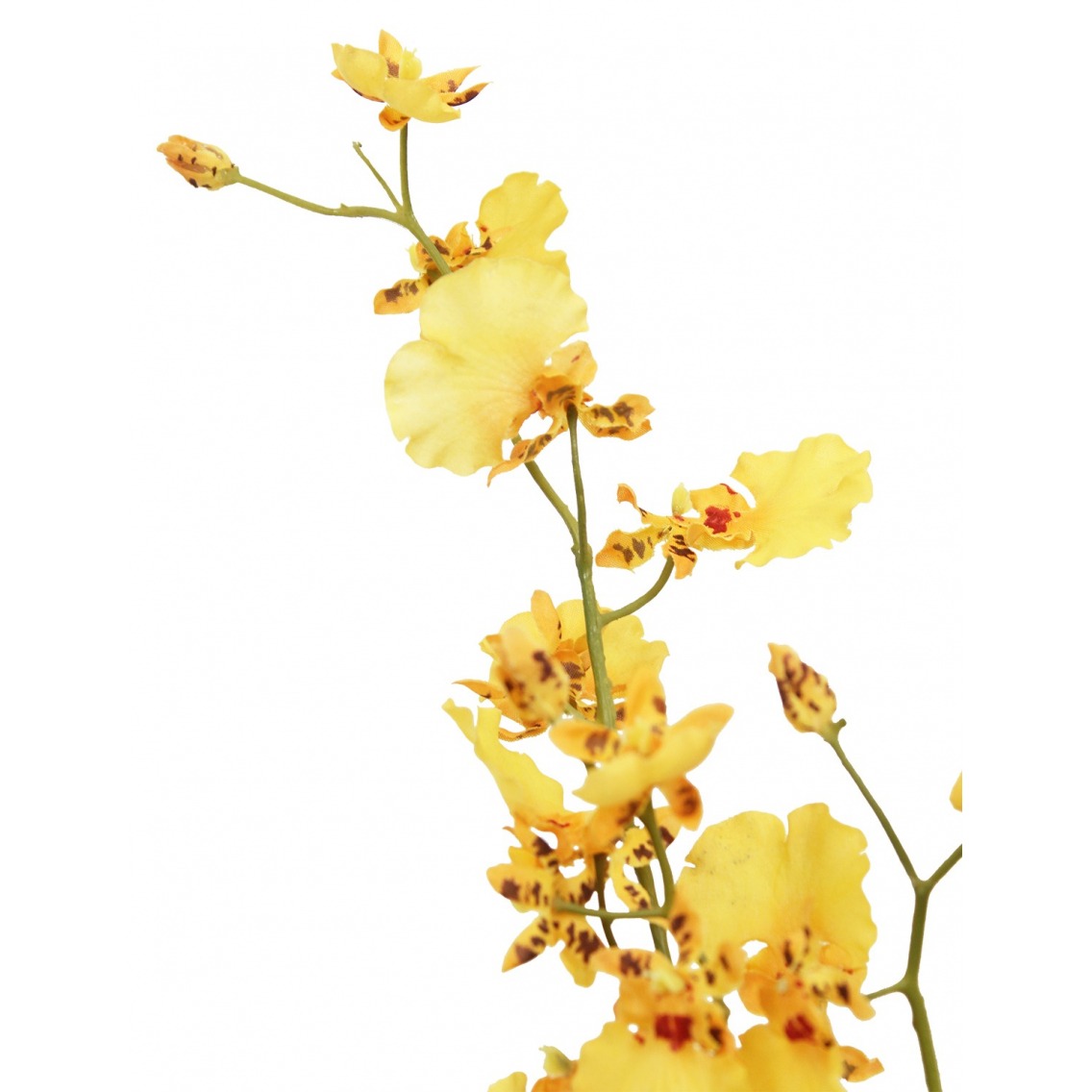 Oncidium artificiel jaune 60 cm - Tiges d'orchidées artificielles ...