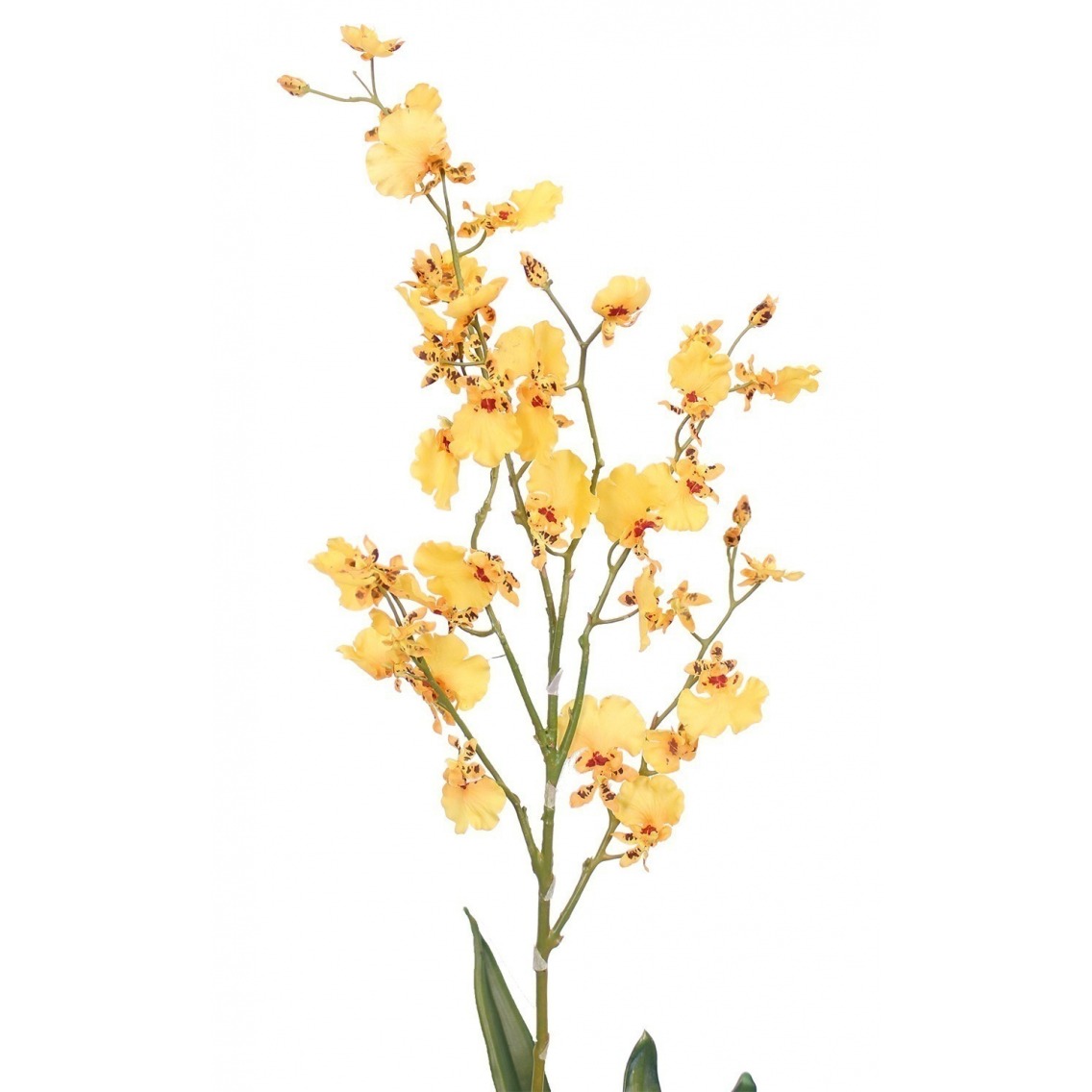 Oncidium artificiel jaune 60 cm - Tiges d'orchidées artificielles ...