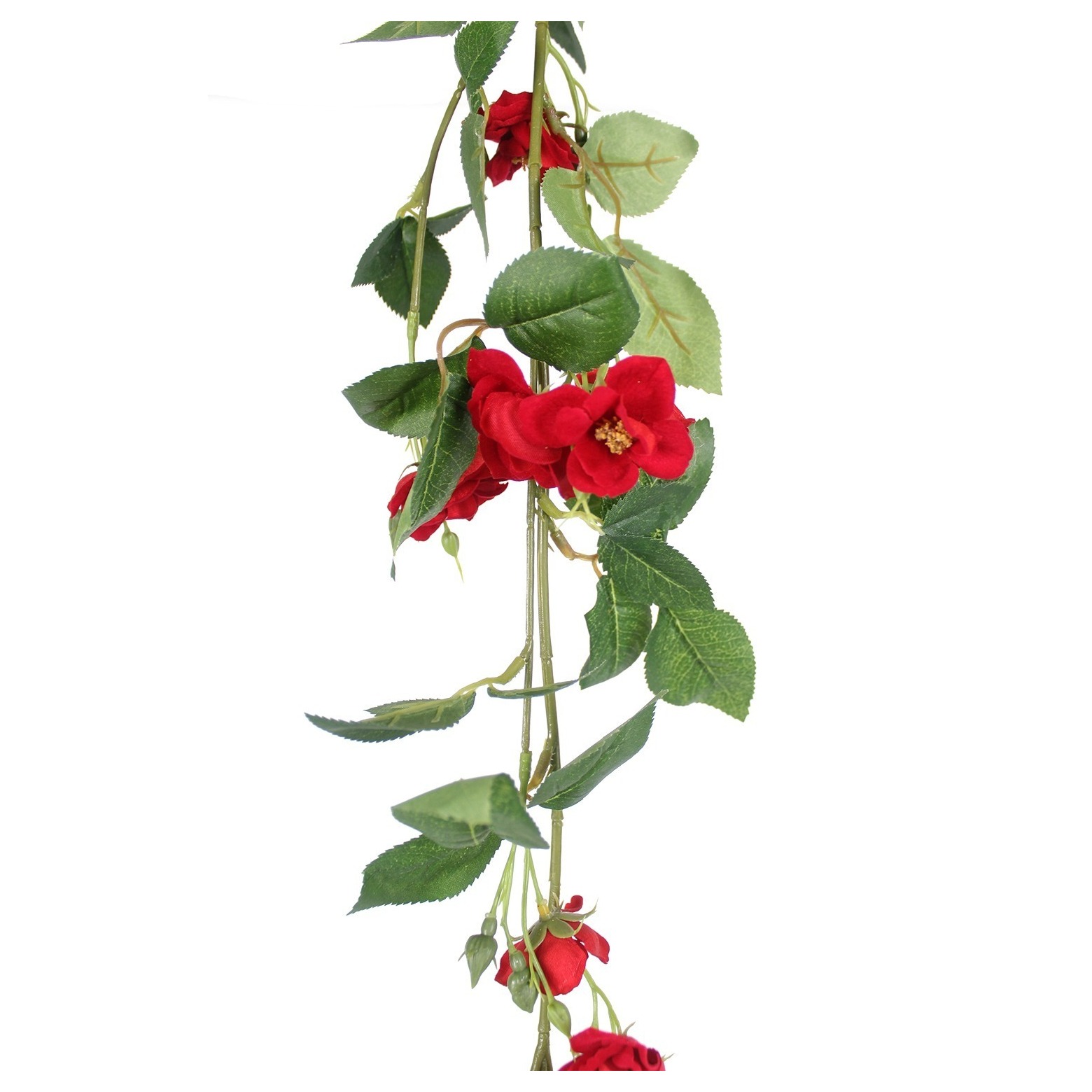Guirlande artificielle de roses rouges artificielles 180 cm ...