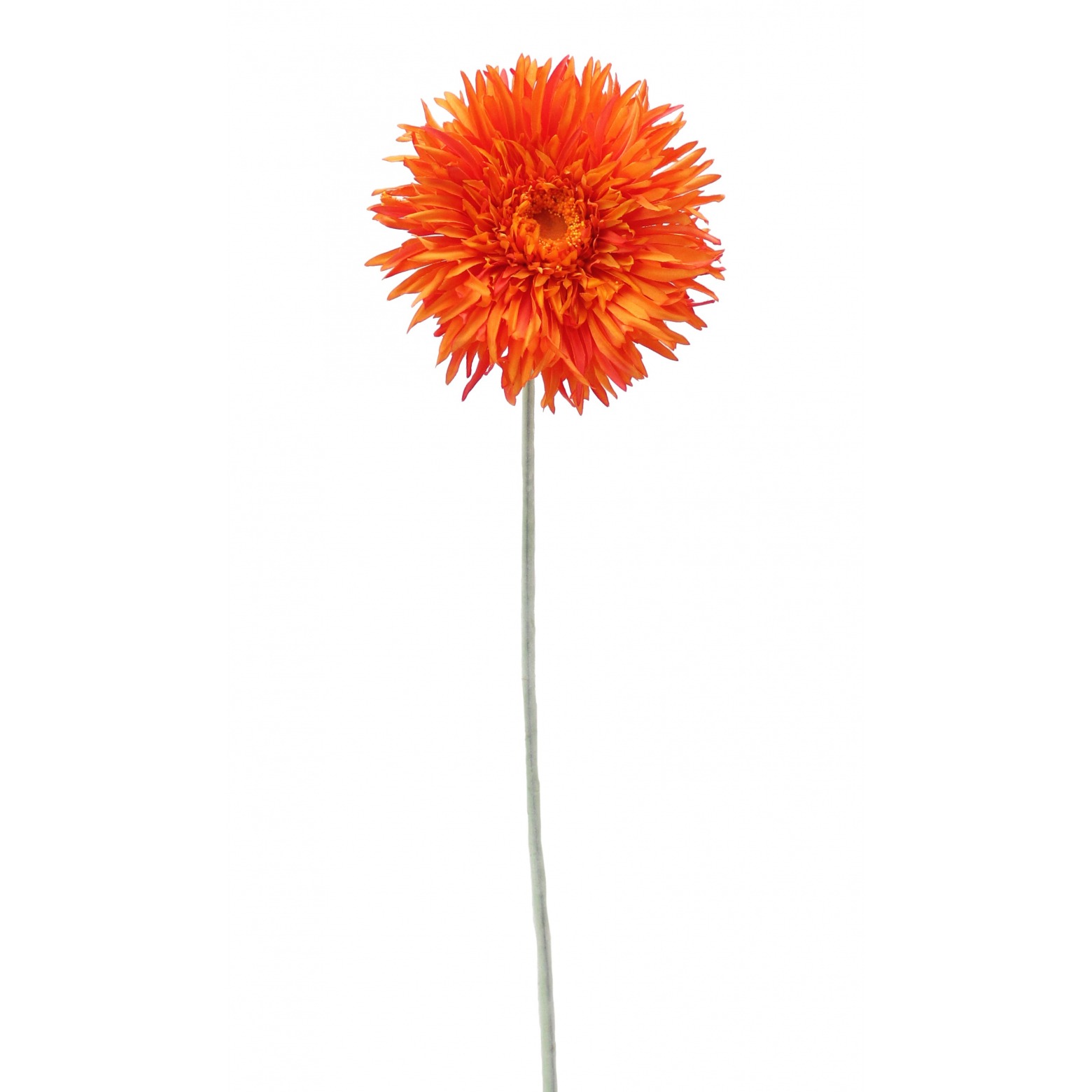 Grand gerbera artificiel orangé 70 cm - Gerberas artificiels - Artiplantes