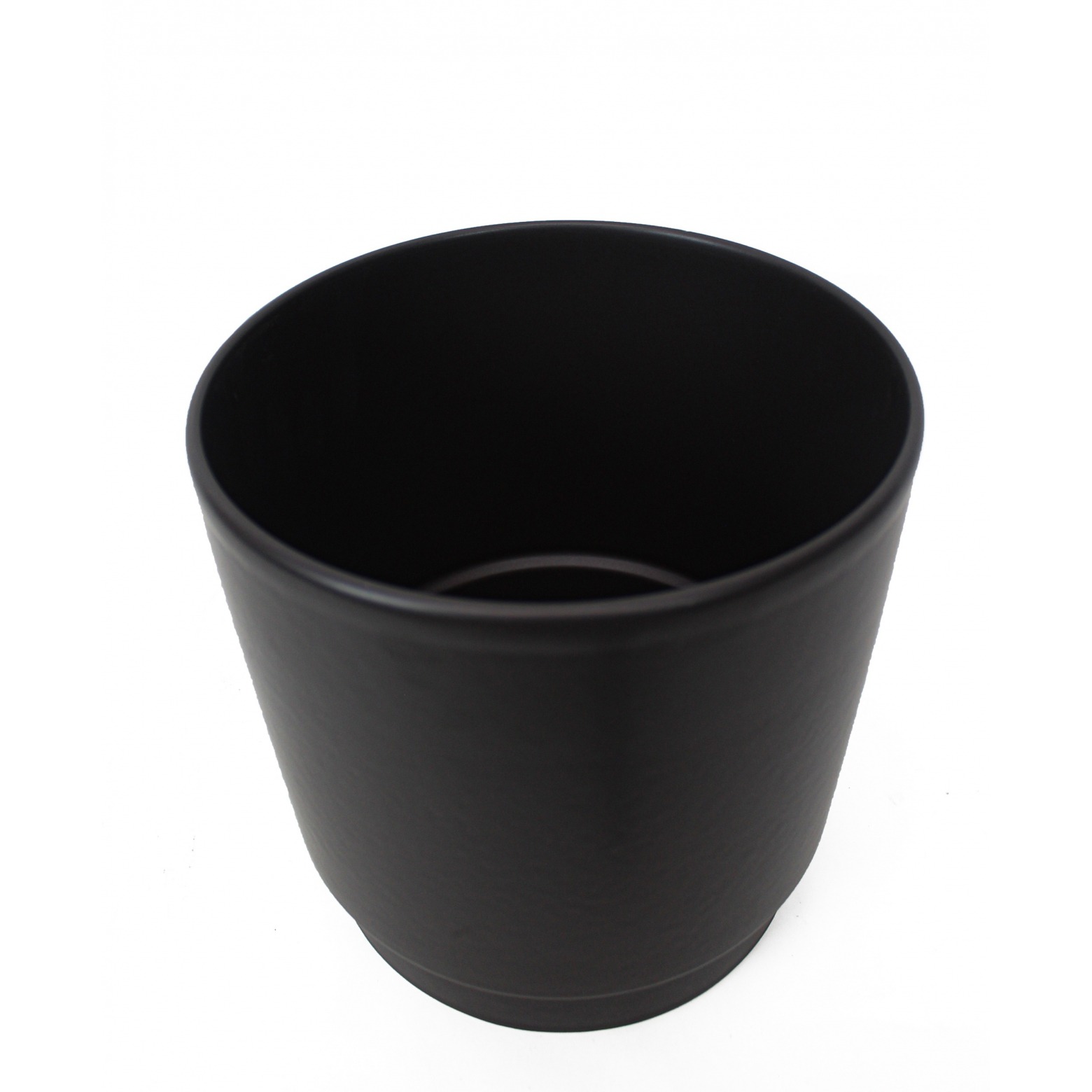Pot rond noir en céramique 25 cm - Pots ronds - Artiplantes