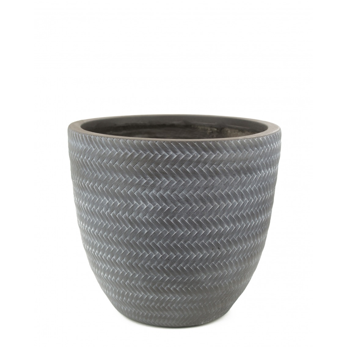 Pot en fibre motif chevrons - Pots & bacs - Artiplantes