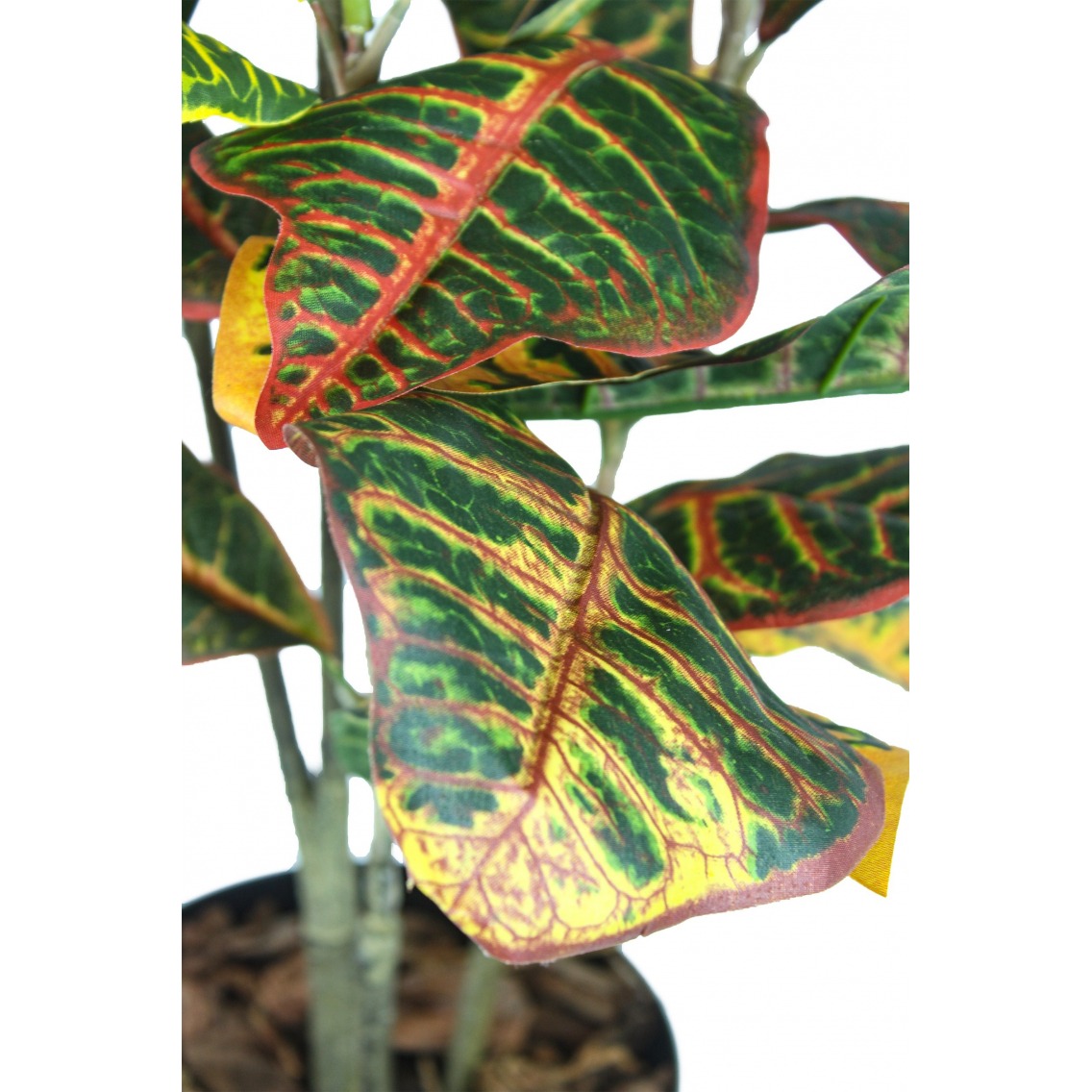Grand croton artificiel en pot 96 cm - Plantes vertes artificielles ...