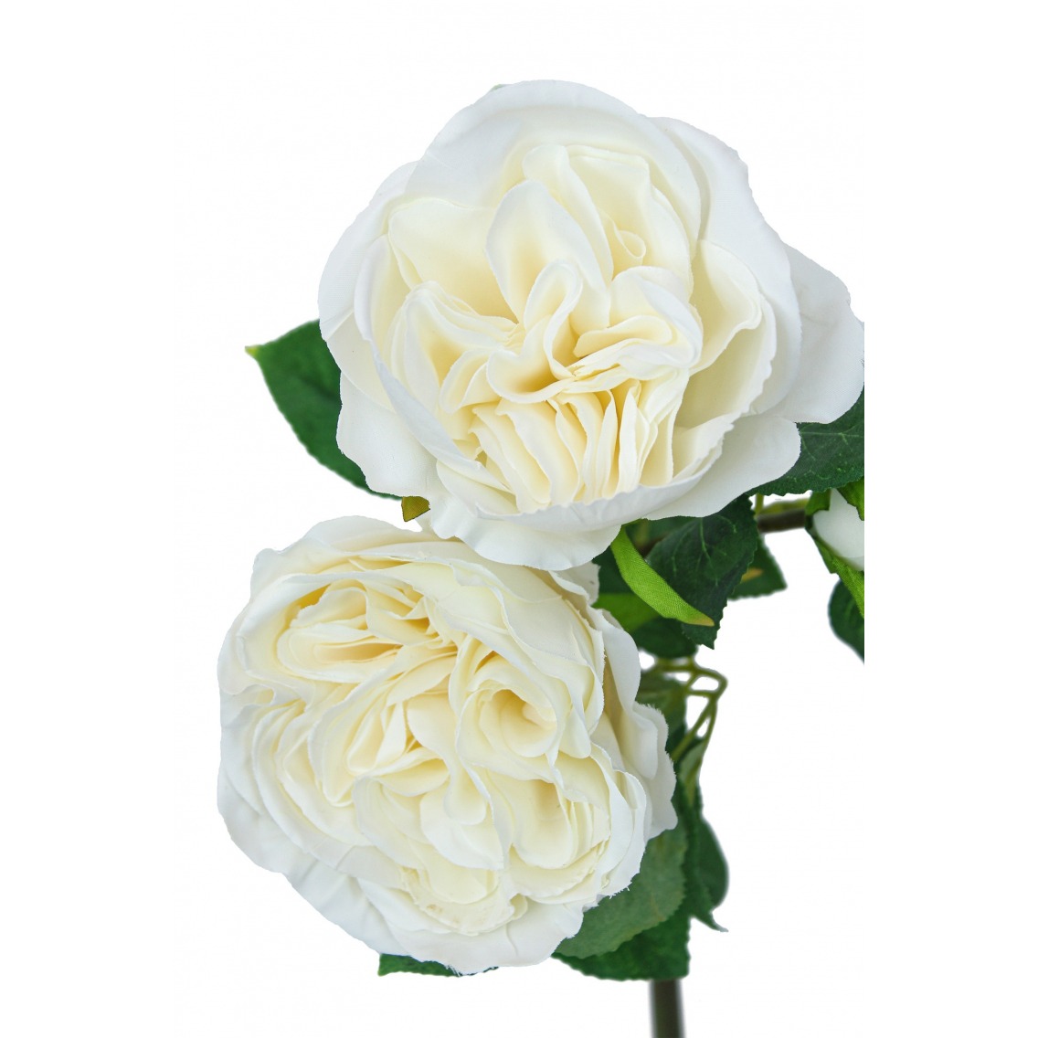 Tige de rose artificielle blanche 55 cm - Roses artificielles - Artiplantes
