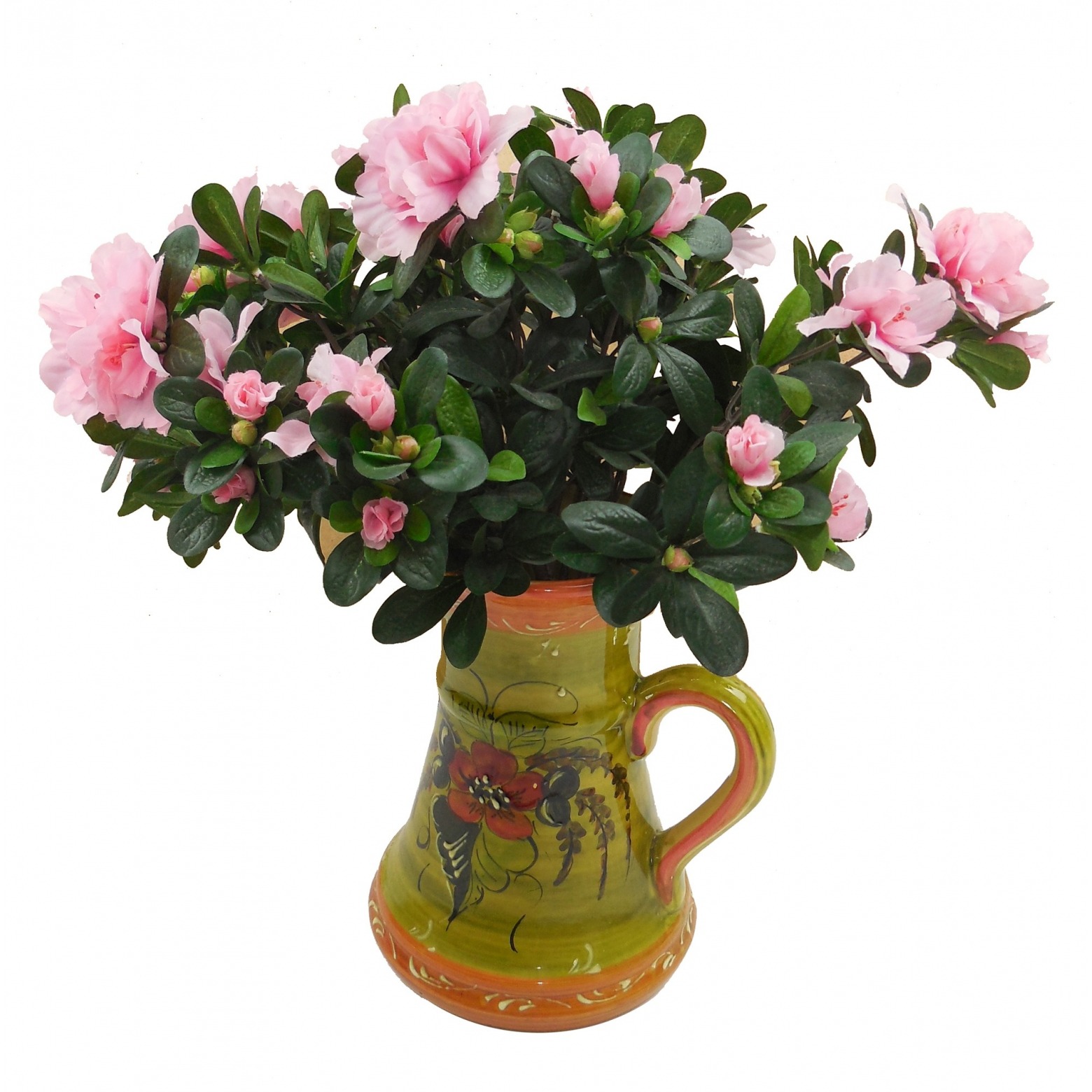 Azalée artificielle rose 40 cm - Jardinières artificielles fleuries ...