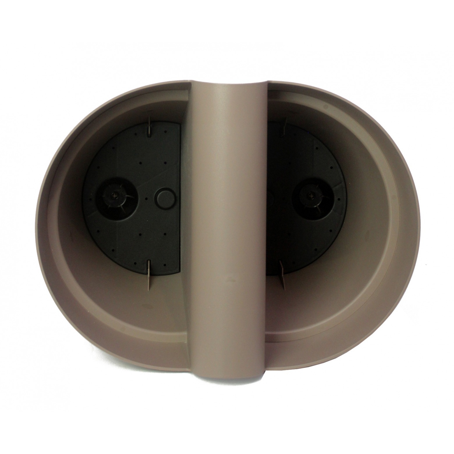 Pot balustrade double PVC gris taupe 23 cm - Pots à suspendre - Artiplantes